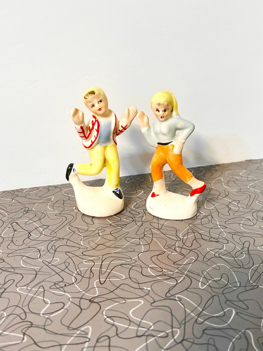 Kitsch Japan Dancer Figurines1950s Boy Girl Figures Teen Teenagers ...