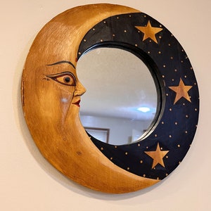 Vintage Celestial Moon Mirror - Etsy