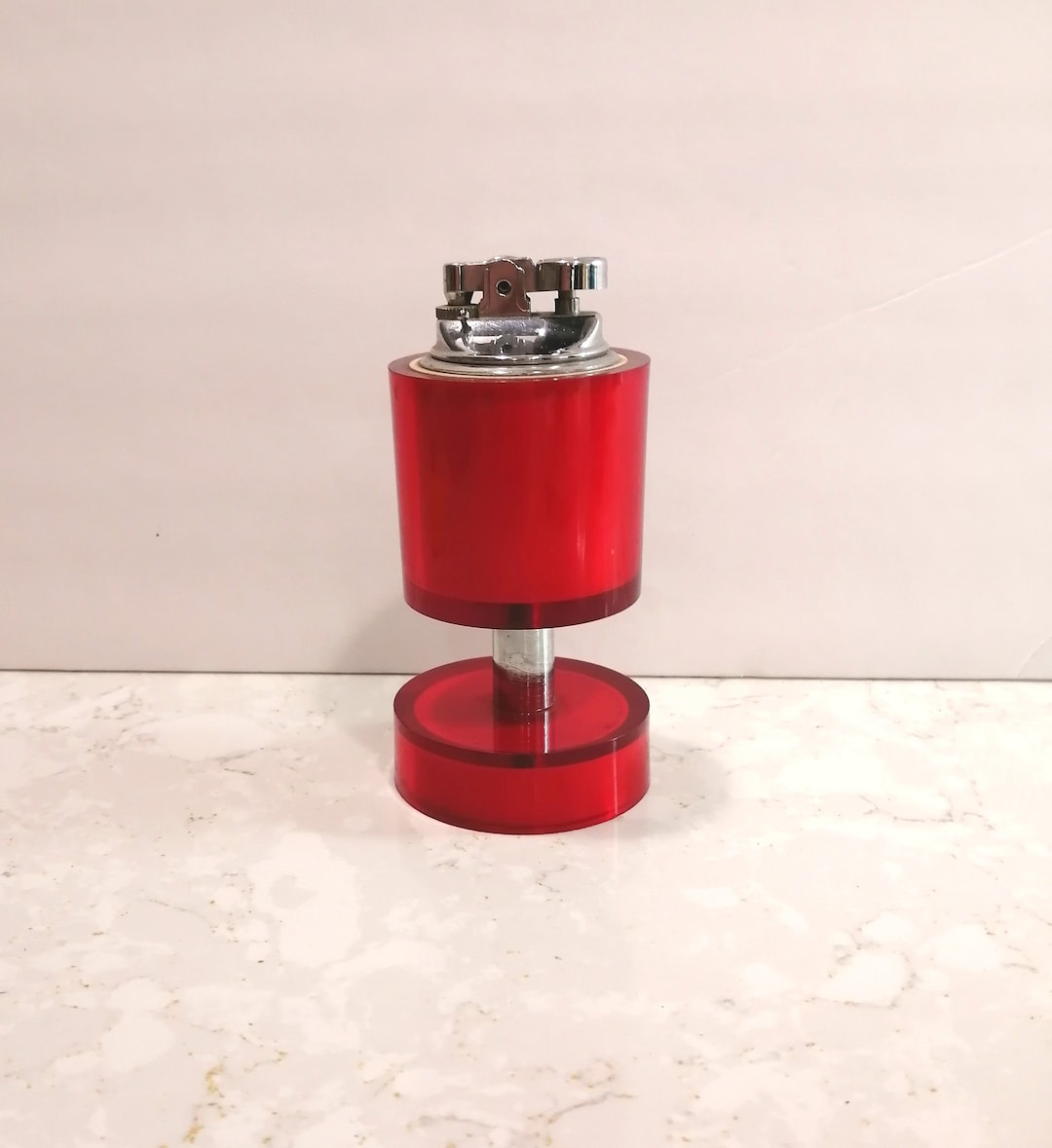 Vintage Lucite Table Lighter Red Modern Lucite Lighter - Etsy