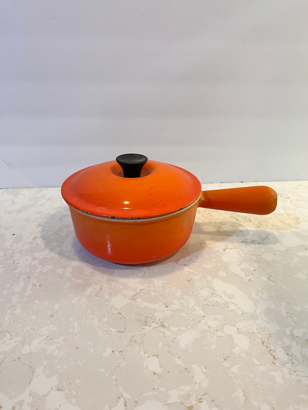Vintage Le Cruset Orange Heavy Pot Cast Iron Enamel - Etsy