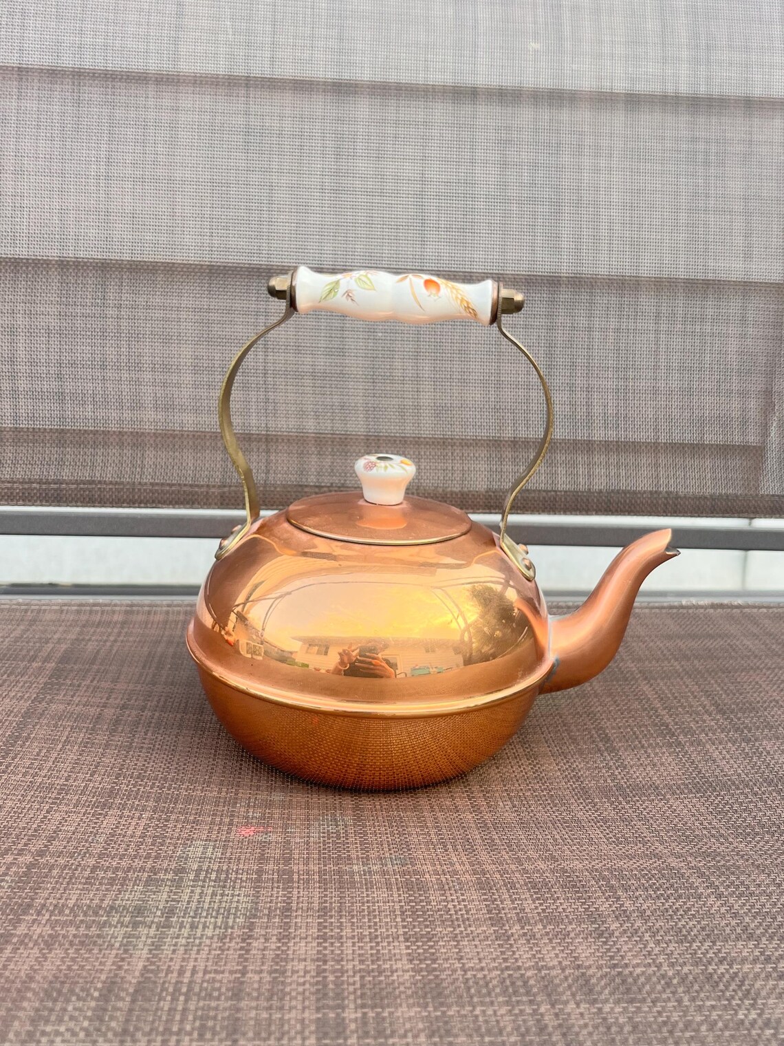 Vintage Modern 1960's Teak and Copper Kettle Mid Century Modern Mod ...