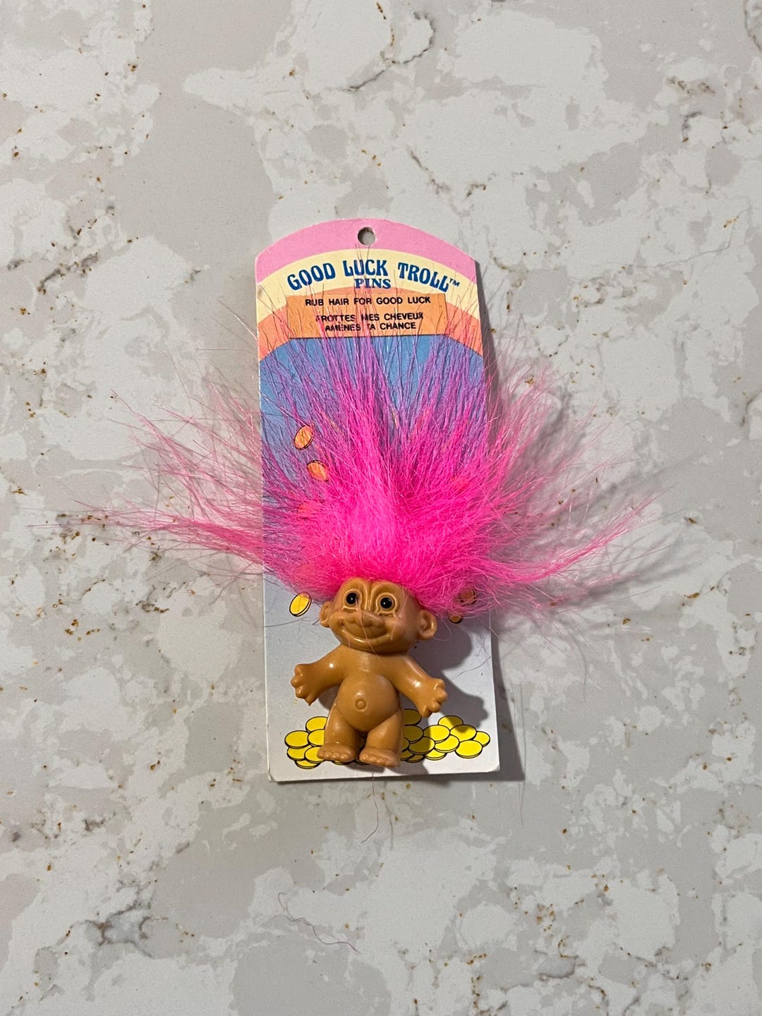 Vintage Russ Trolls Good Luck Troll Pin Brooch MOC - Etsy