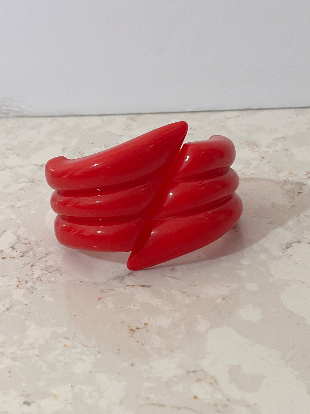 Mod Bracelet Lucite Mod Modern Style 1960s Funky Chunky Clamp Clamper ...