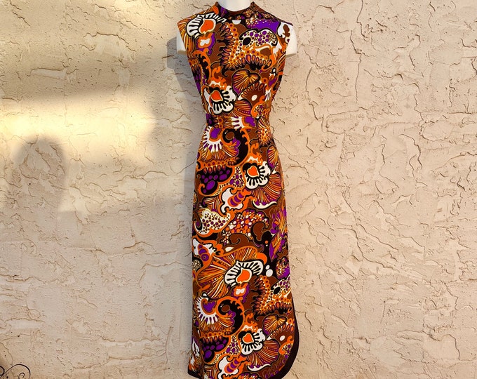 Beautiful Psychadelic Mod Maxi Dress 1970s - Etsy