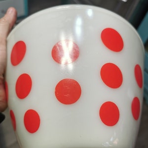 Fire King Red Dot Bowls - Etsy