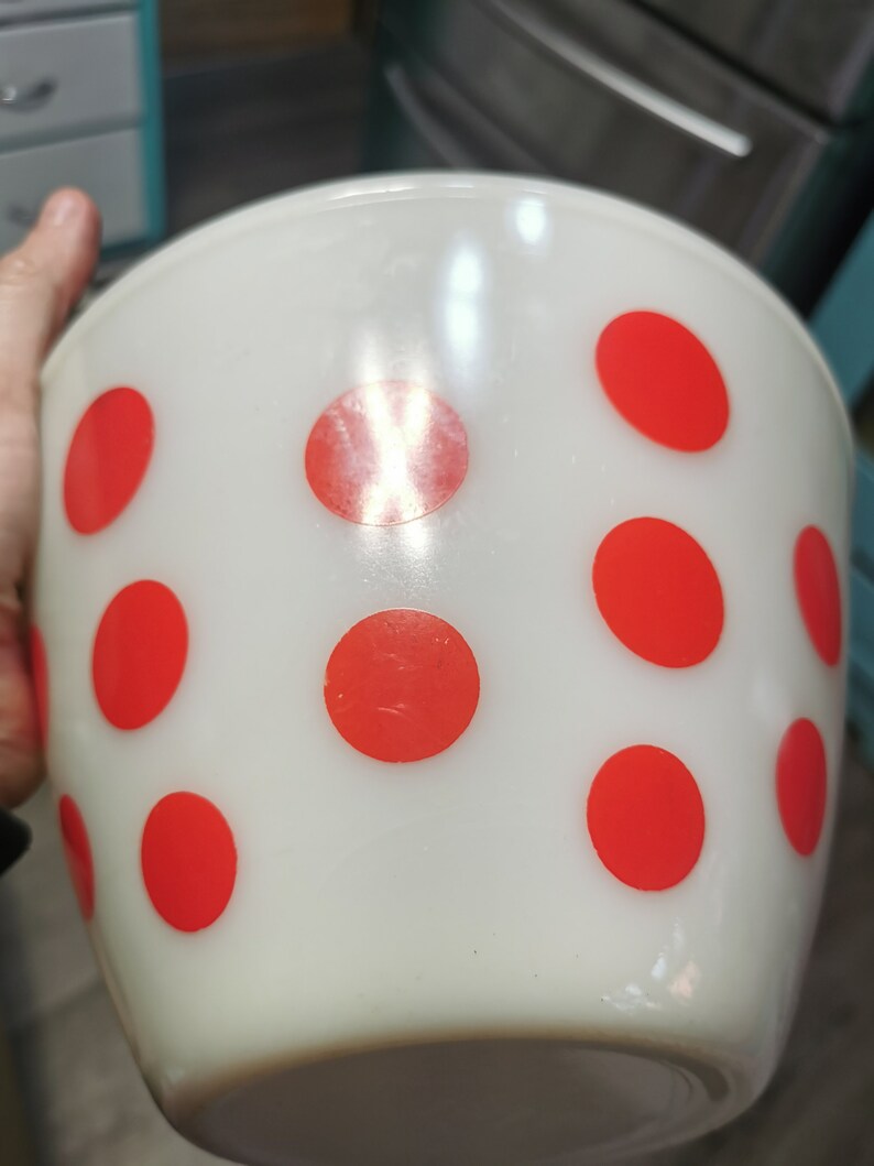 Fire King Red Dot Bowls - Etsy