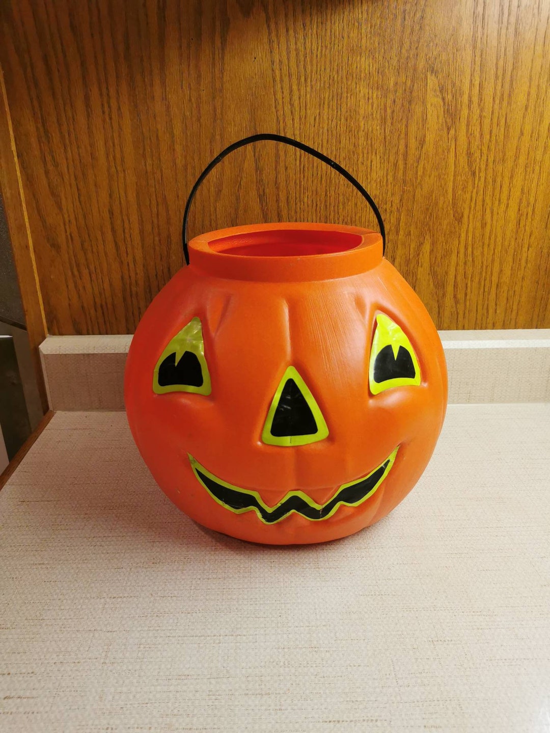 Vintage Norben Products Classic Blowmold Pumpkin Treat Pail - Etsy