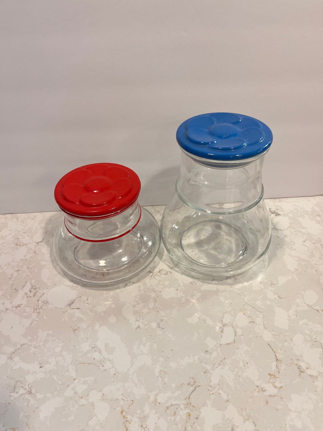 Vintage Glass Daisy Jar France - Etsy