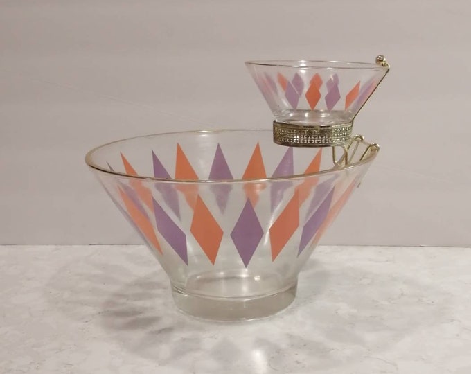 Vintage Anchor Hocking Chip N Dip Diamond - Etsy