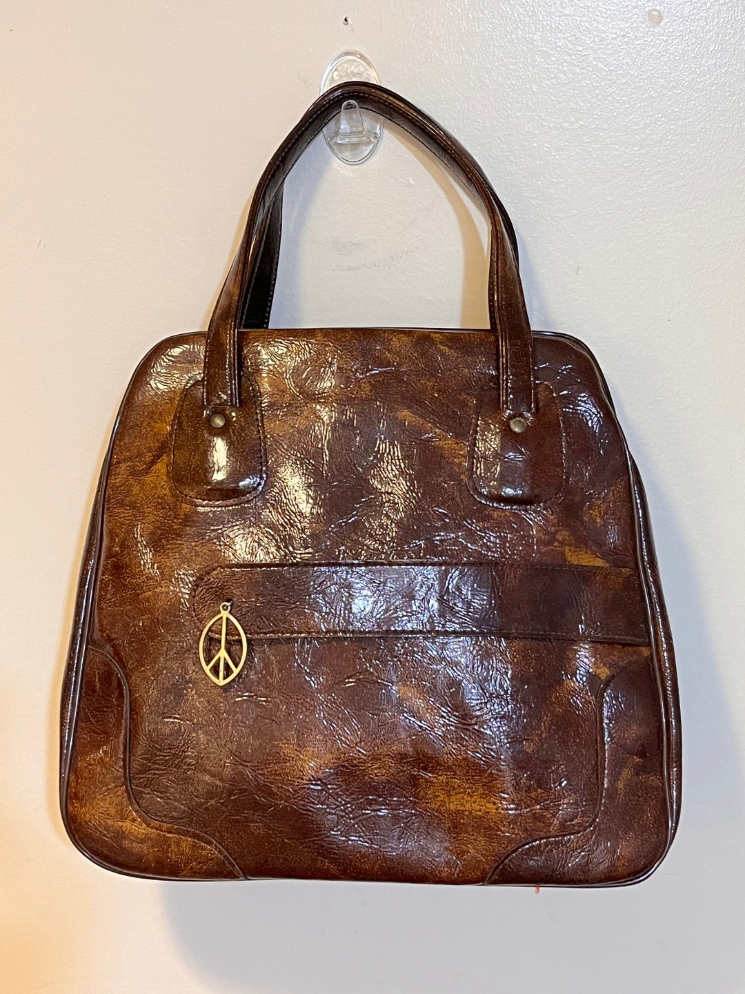 1960s Large Handbag Peace Sign Vintage - Etsy