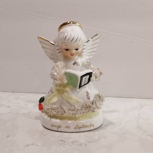 Vintage Lefton September Angel of the Month - Etsy