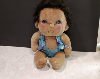 Hugga Bunch Tickles Doll and Baby Plush, Vintage 80s Red Hair Green ...