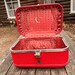 Vintage Mod Red Train Case 1960's Travelgard Train Vase Tray and Mirror ...