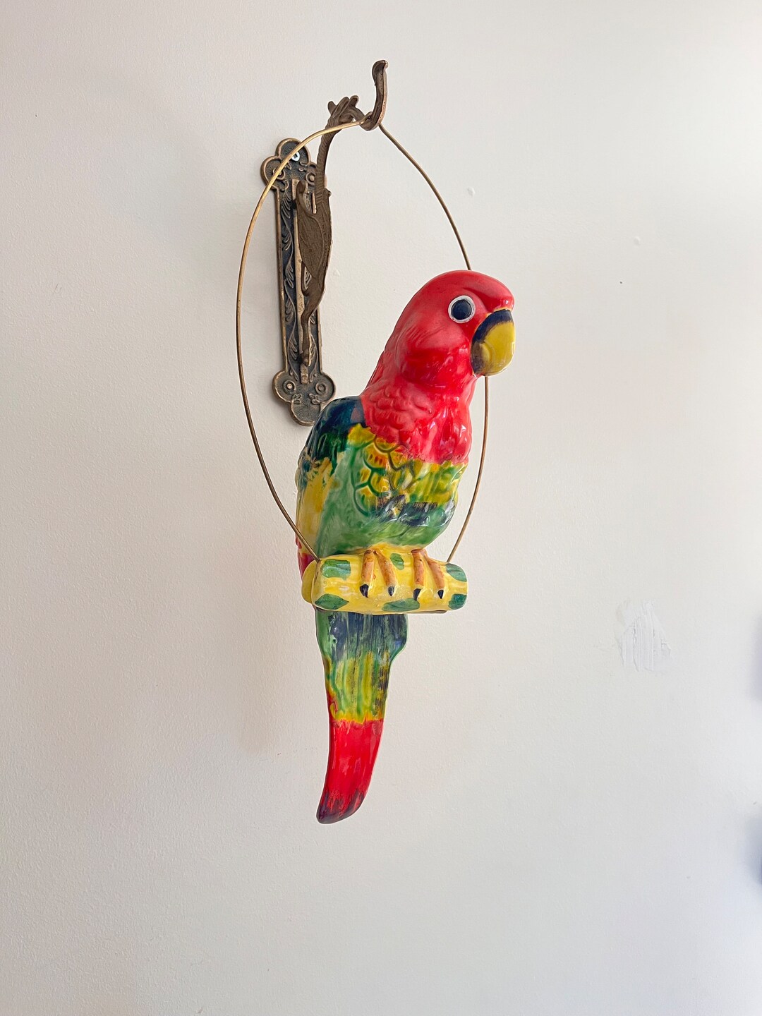 Vintage Lefton Napco Parrot Planter Vintage Retro With Wire Perch - Etsy