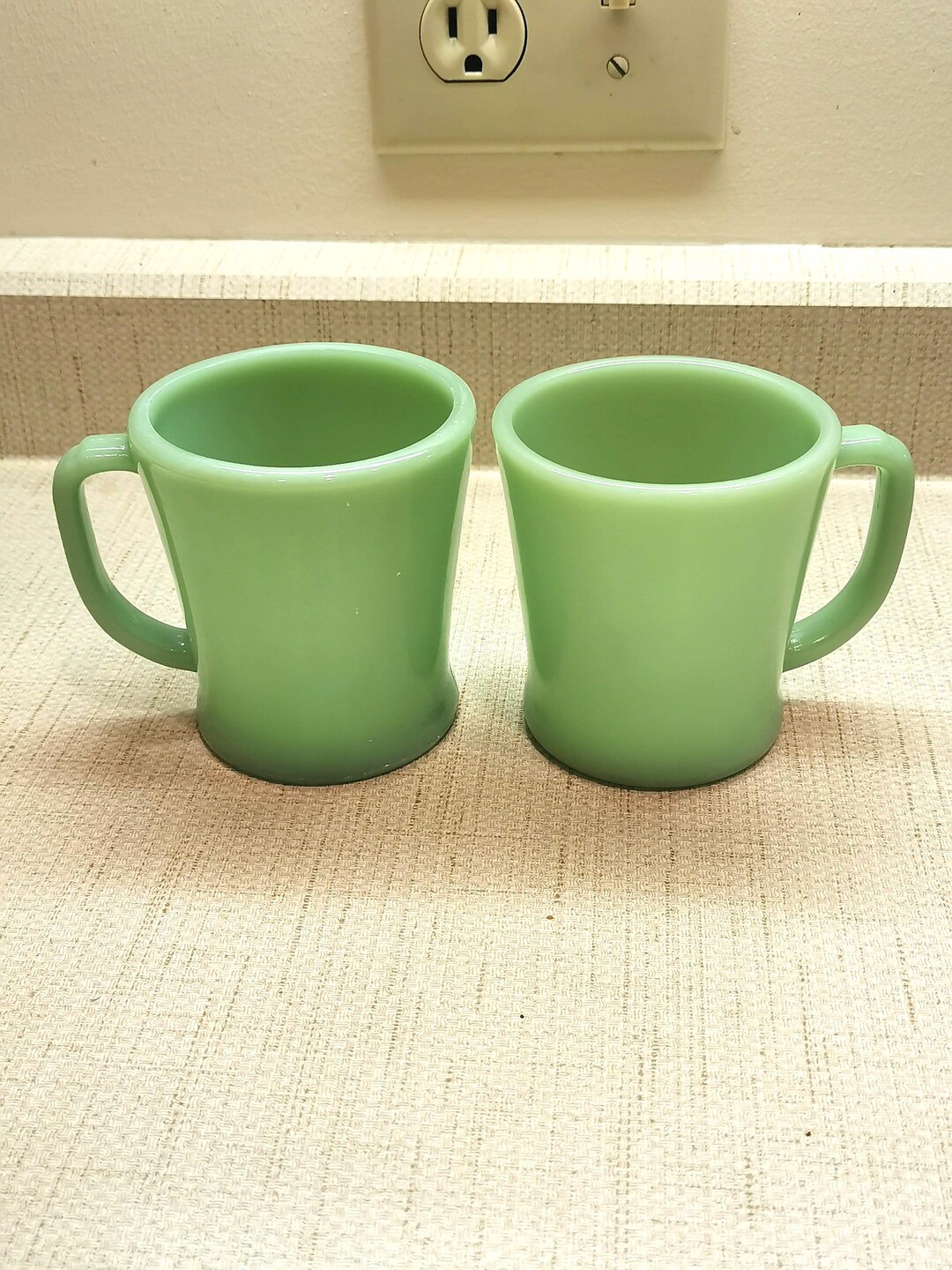 Jadeite Mug Set of 2 Fire King 1950's D Handle Mugs - Etsy