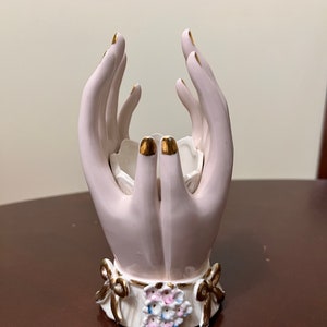 Vintage Rubens Hands Vase Hand Vase Soft Pink Elegant - Etsy