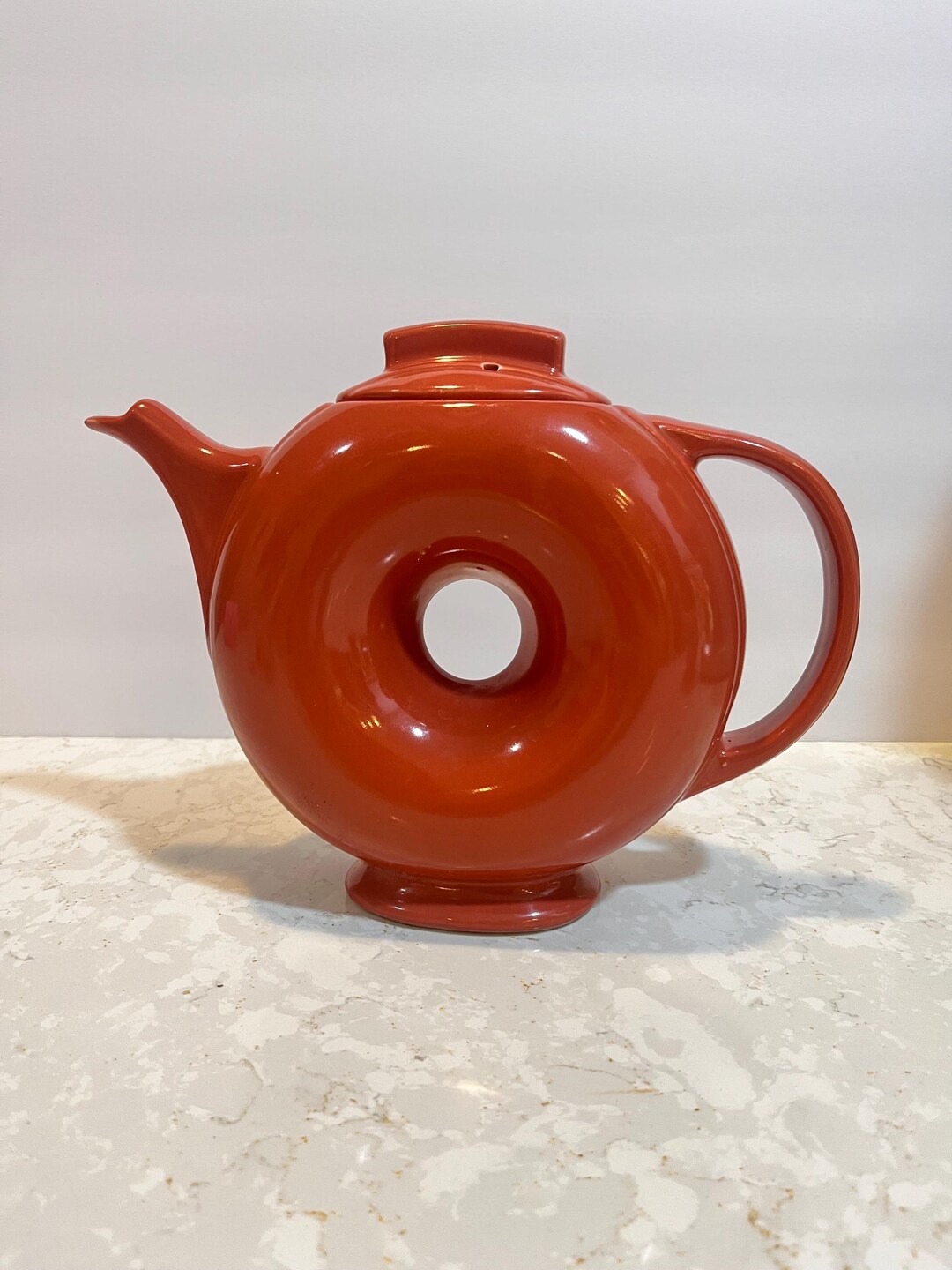 Vintage Hall Pottery Donut Teapot Art Deco - Etsy