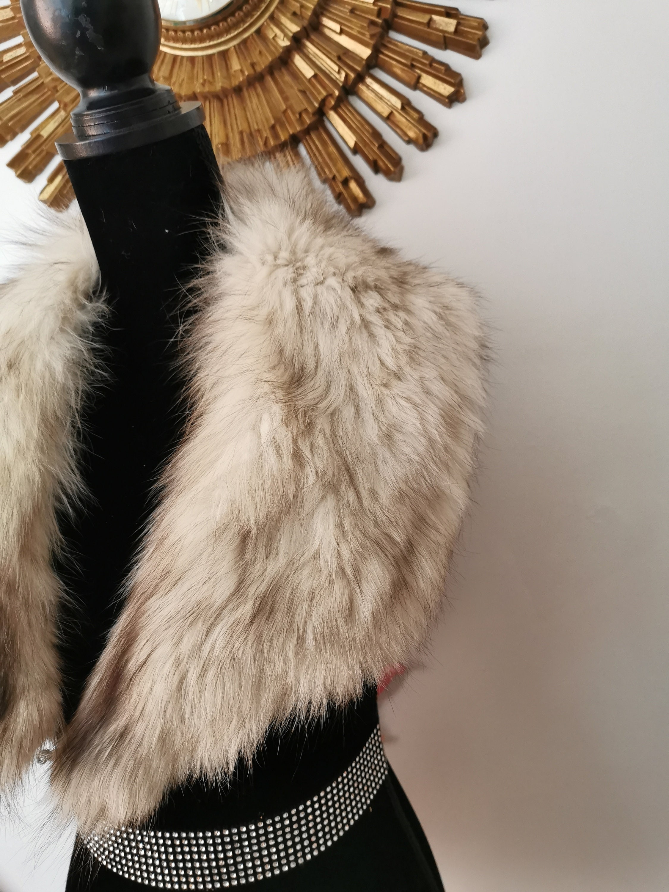 Vintage White Fox Fur Collar Classy Retro Fur Stole Fur Collar - Etsy