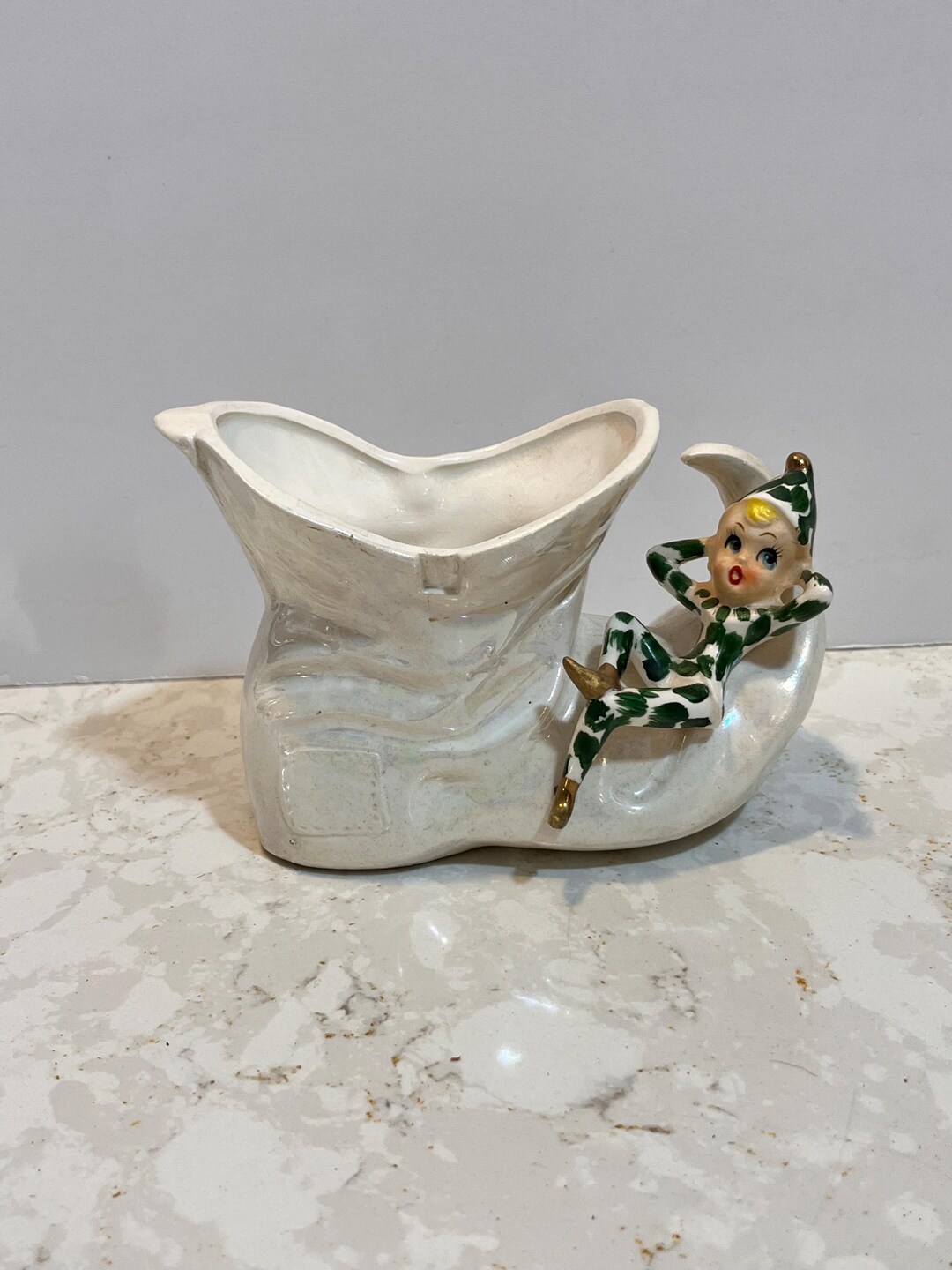 Lefton Pixie Planter Cute Boot - Etsy