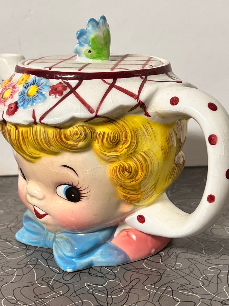 Vintage Miss Dainty Teapot Lefton Cute Kitsch Kitschy - Etsy