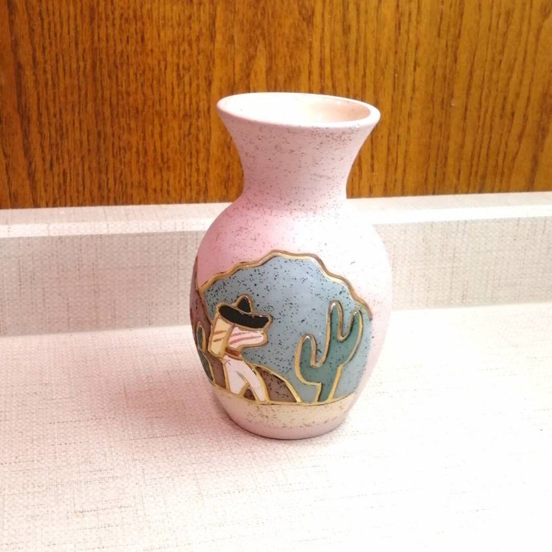 Very Cool Southwestern Vase 90s Pink Artist Made - Etsy