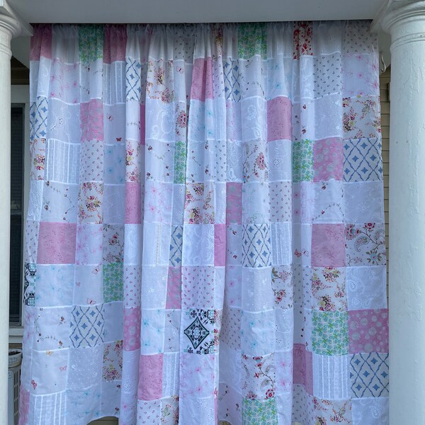 Patchwork Curtain - Etsy
