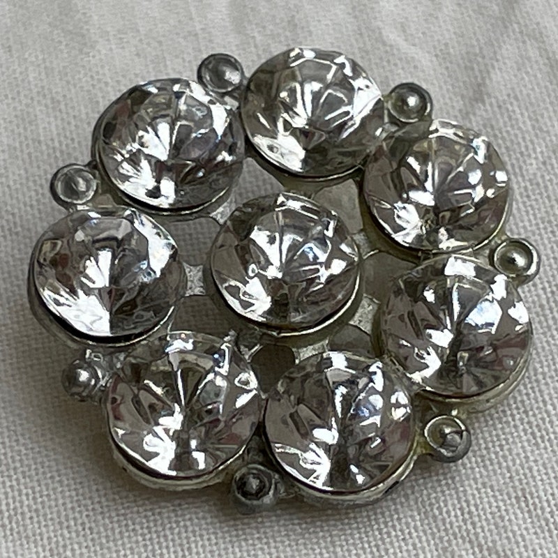Rhinestone Button - Etsy