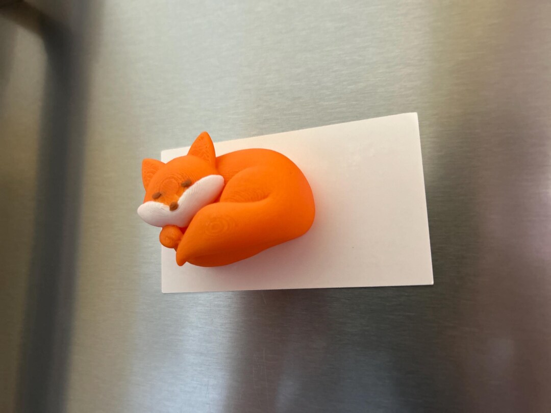 Sleeping Fox Fridge Magnet | Cute Baby Fox Kitchen Decor | Animal ...