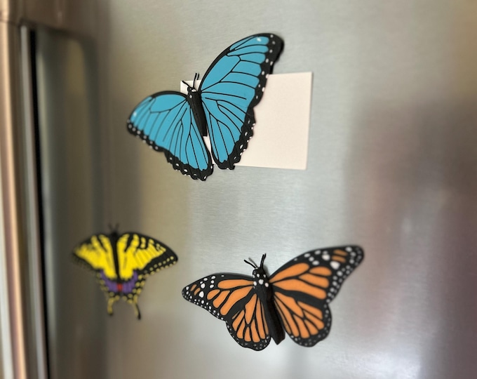 Butterfly Handmade Wooden Fridge Magnet - Cute Insect Fridge Magnet ...