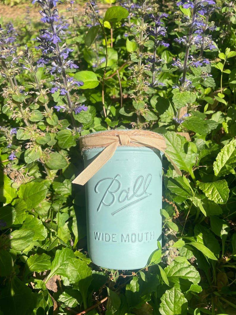 Painted Distressed Ball Jar - Etsy