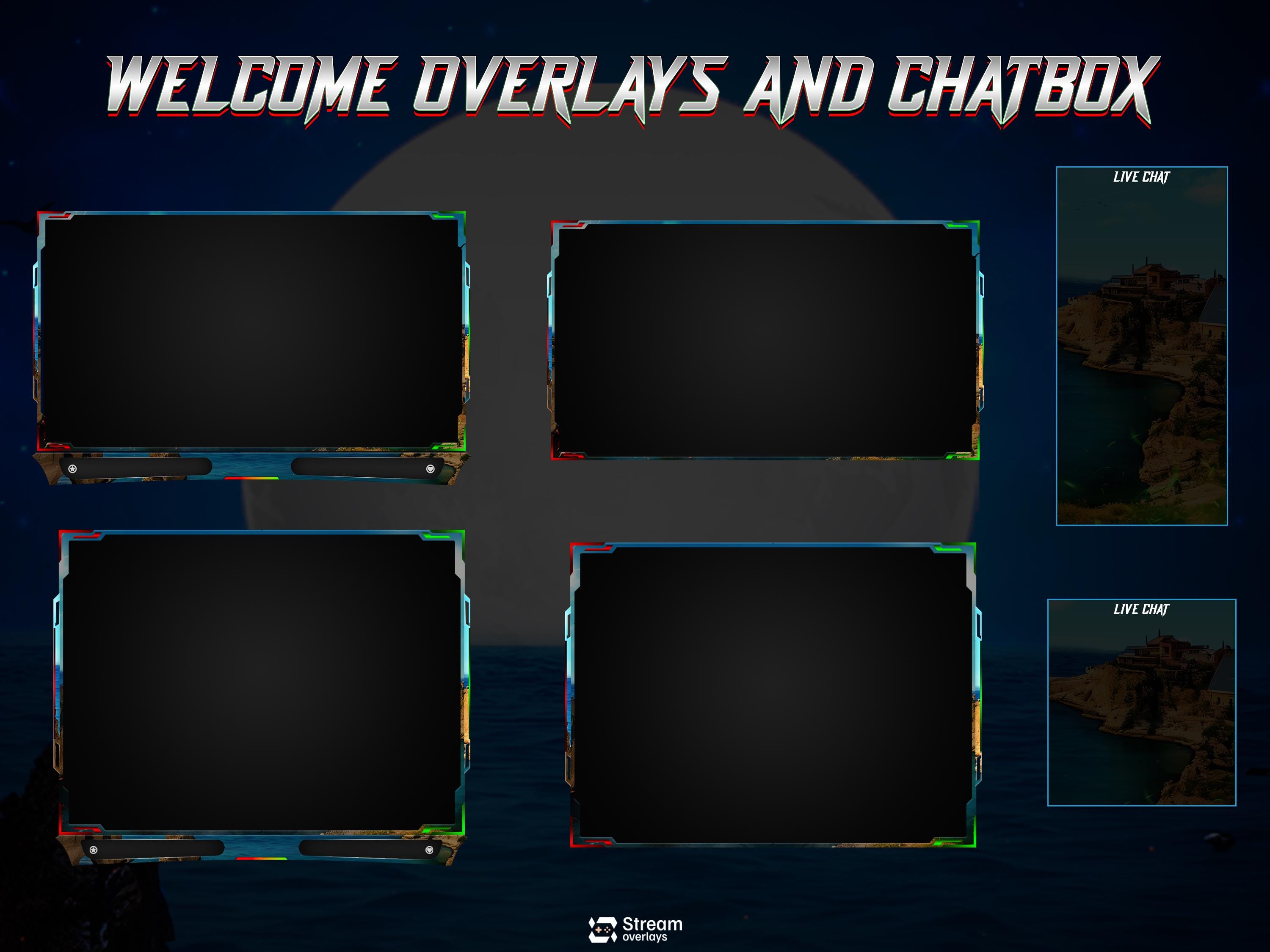 Ocean Twitch Overlay Pack | Sea Stream | Nature Stream Art | Starting ...