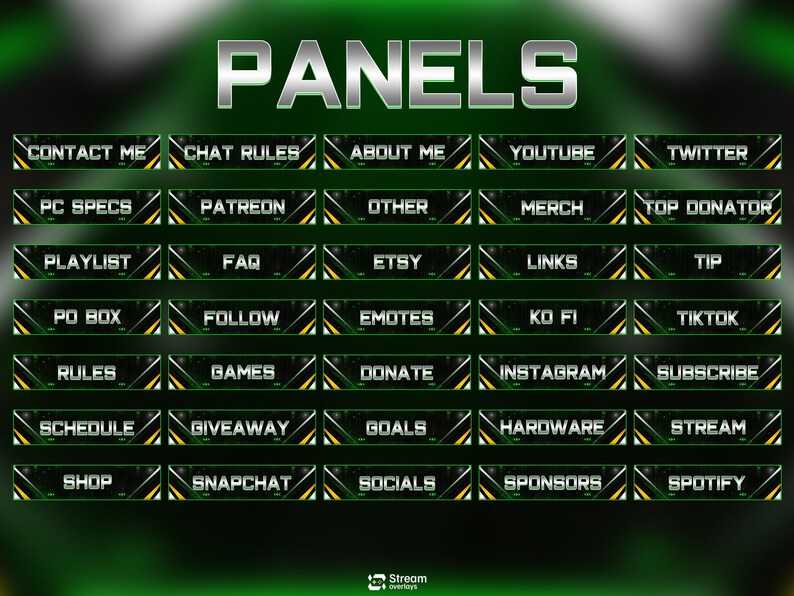 Green Esports Gaming Overlay | Animated Twitch Pack | Modern Stream ...
