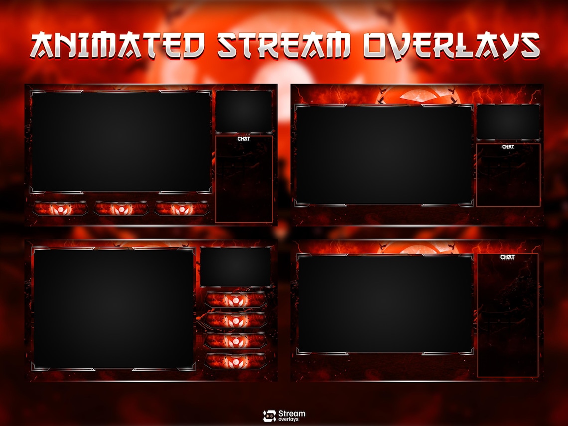 Dark Anime Twitch Overlay | Animated Samurai Theme | Warrior Stream ...