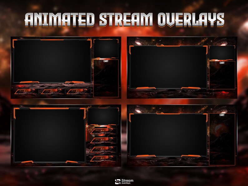 Galaxy Stream Overlay Pack | Animated Planet Screens | Cosmic Theme ...