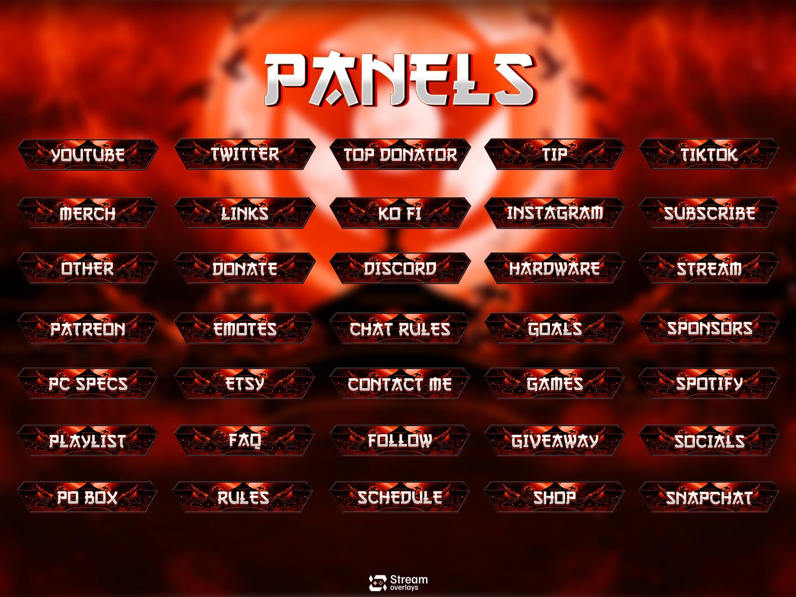 Dark Anime Twitch Overlay | Animated Samurai Theme | Warrior Stream ...