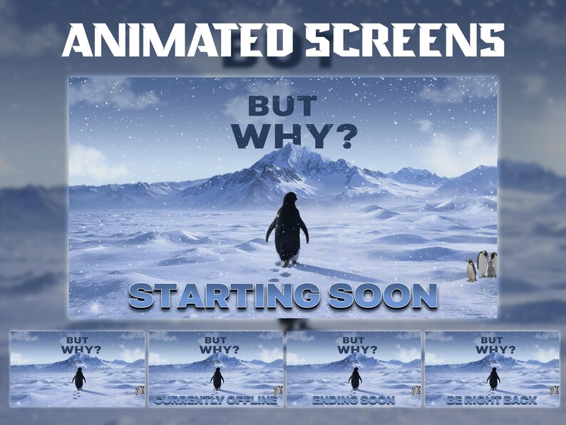 But Why Penguin Stream Overlay Pack | Nihilist Penguin Walking ...