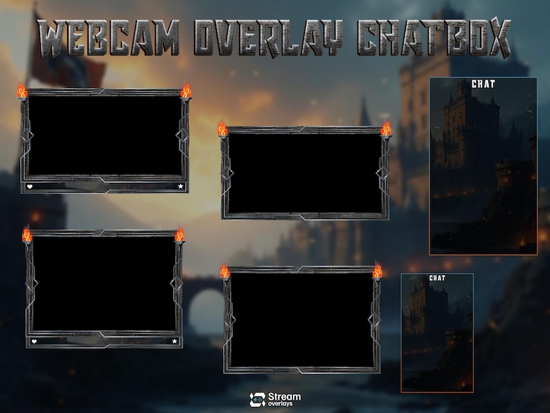 Medieval Castle Stream Overlay Pack | Dark Fantasy Theme | Ancient ...
