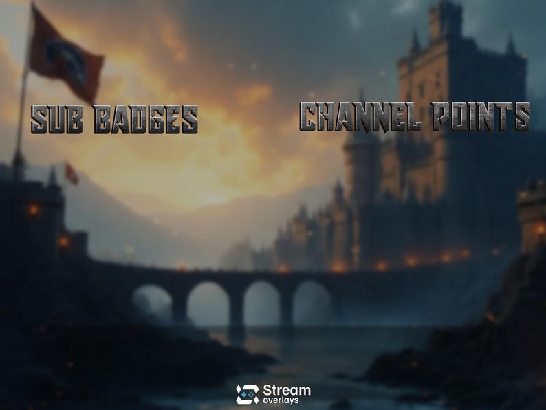 Medieval Castle Stream Overlay Pack | Dark Fantasy Theme | Ancient ...