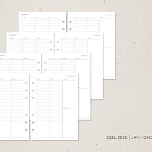 Personal Wide | 2025-2026 Weekly Planner Refill, Spacious Weekly View ...