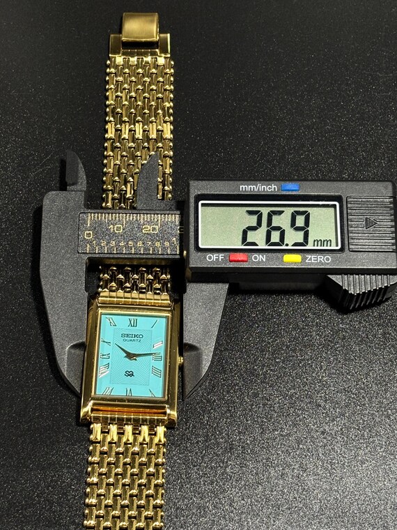 Vintage Seiko Slim Tank Japanese Wrist Watch: Gold Pl… - Gem