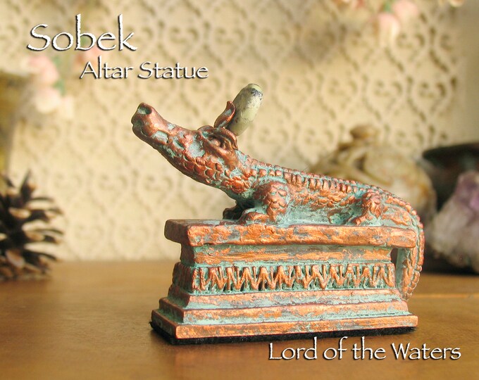 Sobek Altar Statue Lord of the Waters Handcrafted Small - Etsy