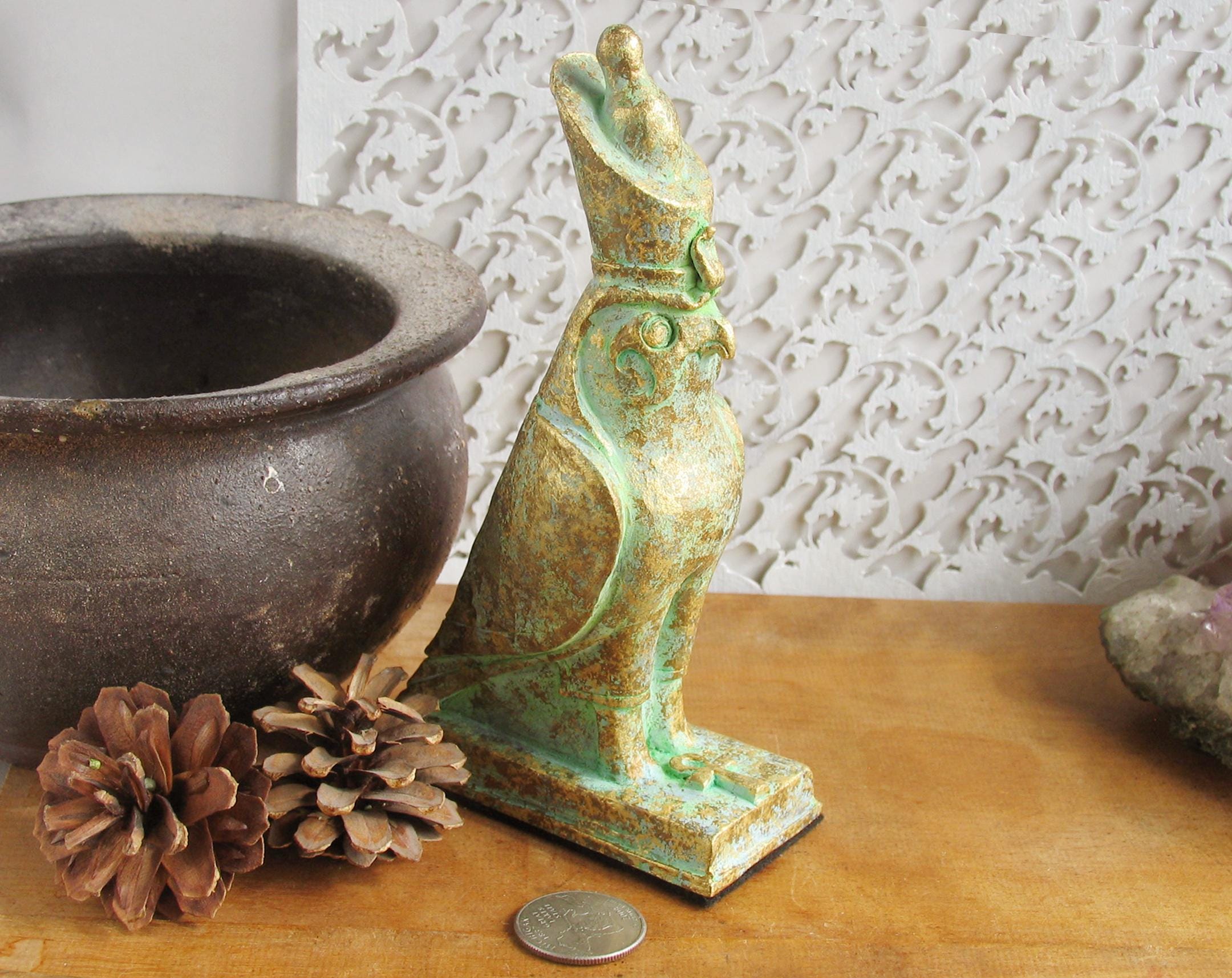 Horus / Heru Altar Statue - Horus the Elder - Egyptian Solar Deity, War ...