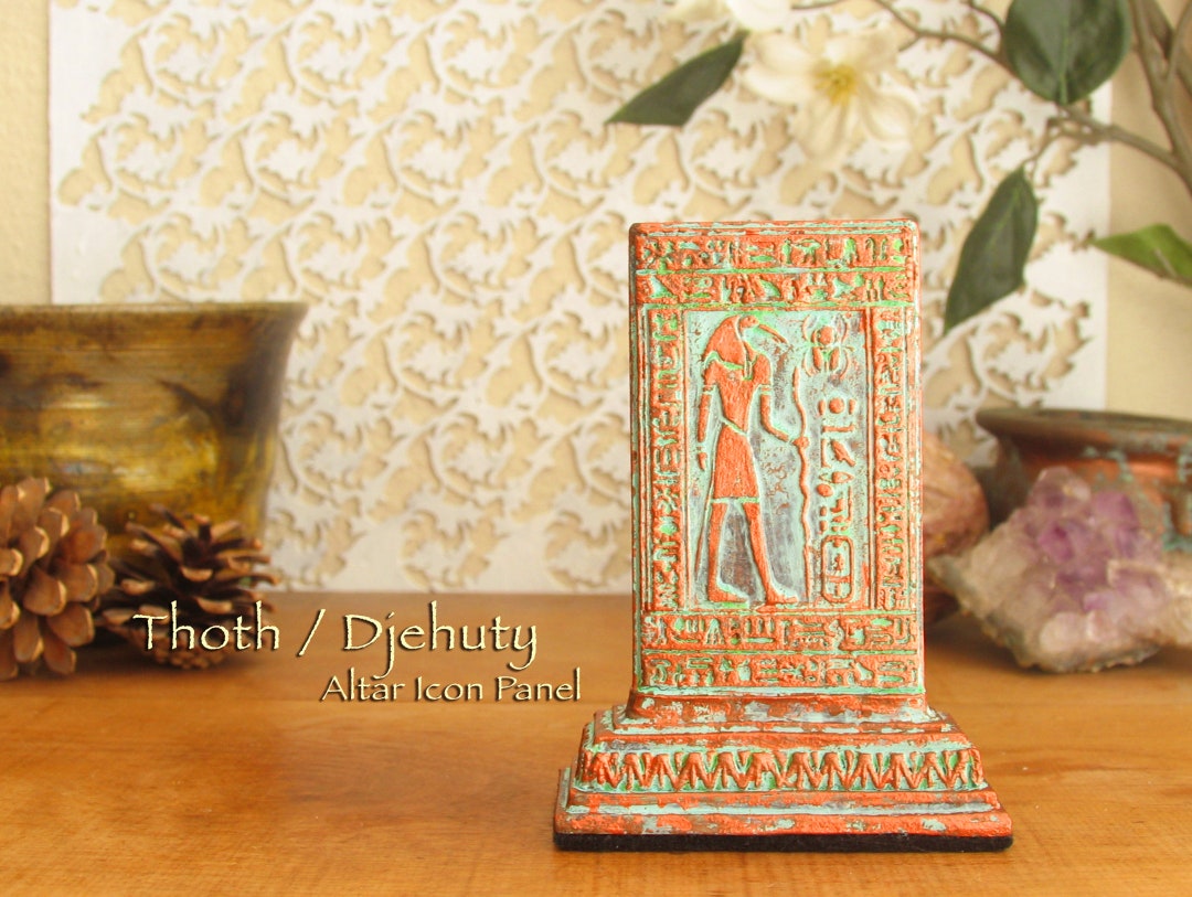 Thoth / Djehuty Altar Icon - Anthropomorphic Relief Panel - Ancient ...