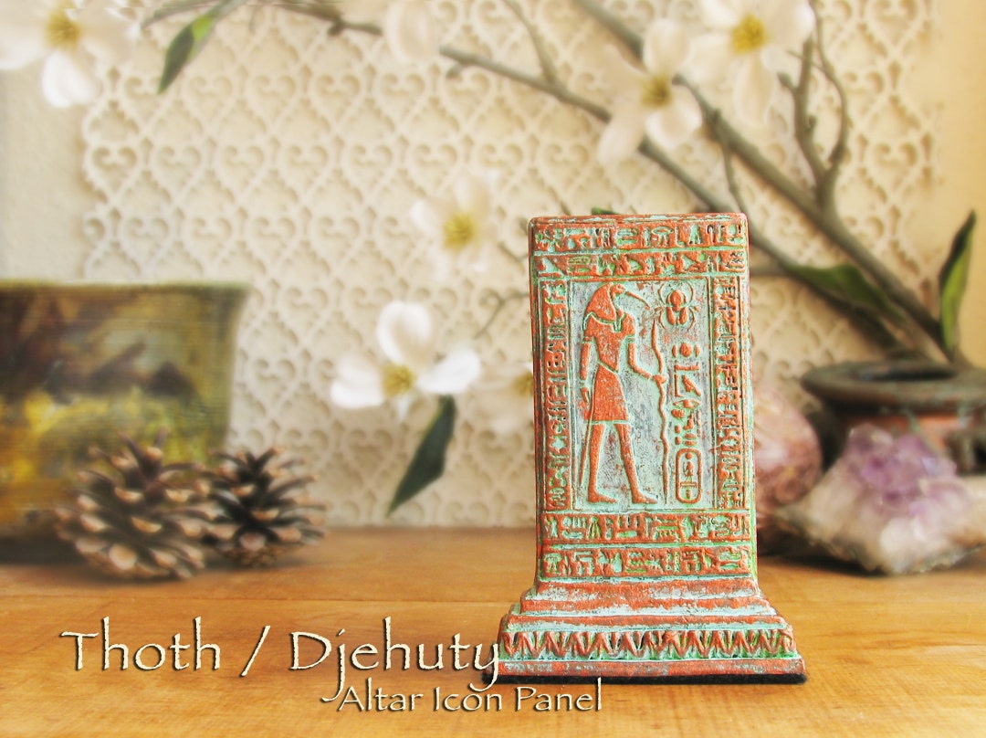 Thoth / Djehuty Altar Icon Anthropomorphic Relief Panel - Etsy