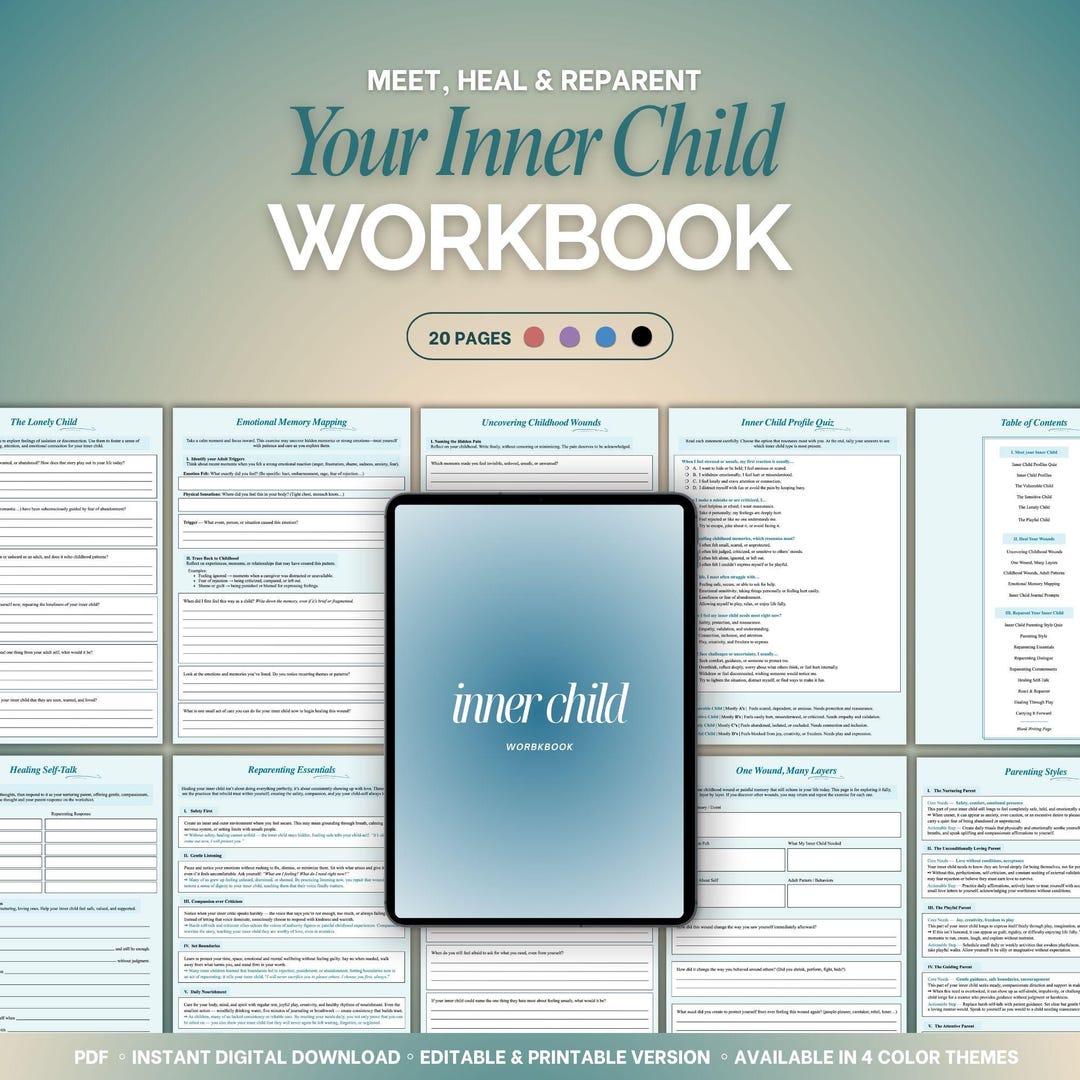 Inner Child Workbook | Shadow Work & Inner Child Self Therapy | Self ...