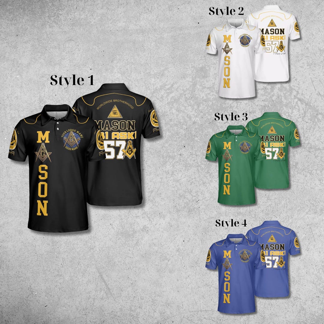 Custom Masonic 3D Polo Shirt: Personalized Freemason Apparel - Etsy