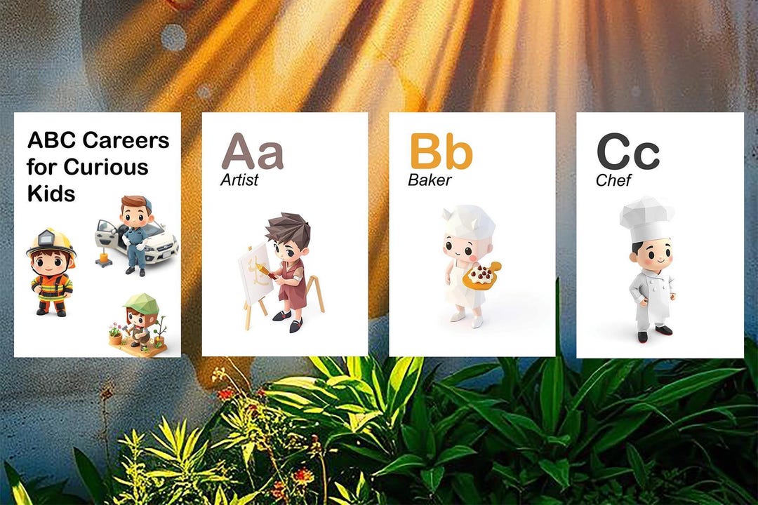 Alphabet ABC Learning Cards of Jobs: A to Z Careers - Etsy
