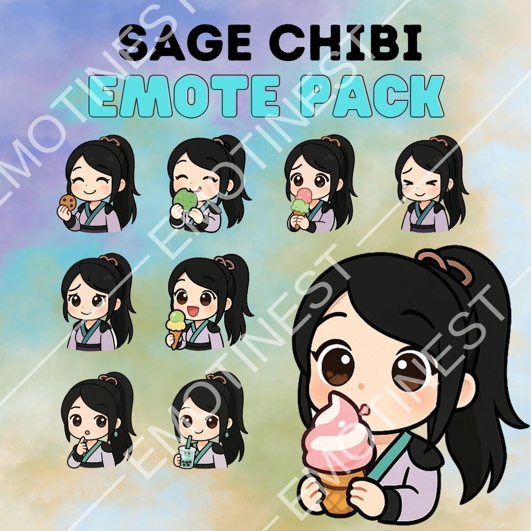 9 Sage Valorant Emotes – Kawaii Chibi Meme Emojis PNG Stickers for ...