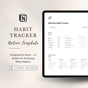 Ultimate Habit Tracker Notion Template: Daily Streaks, Calendar View ...