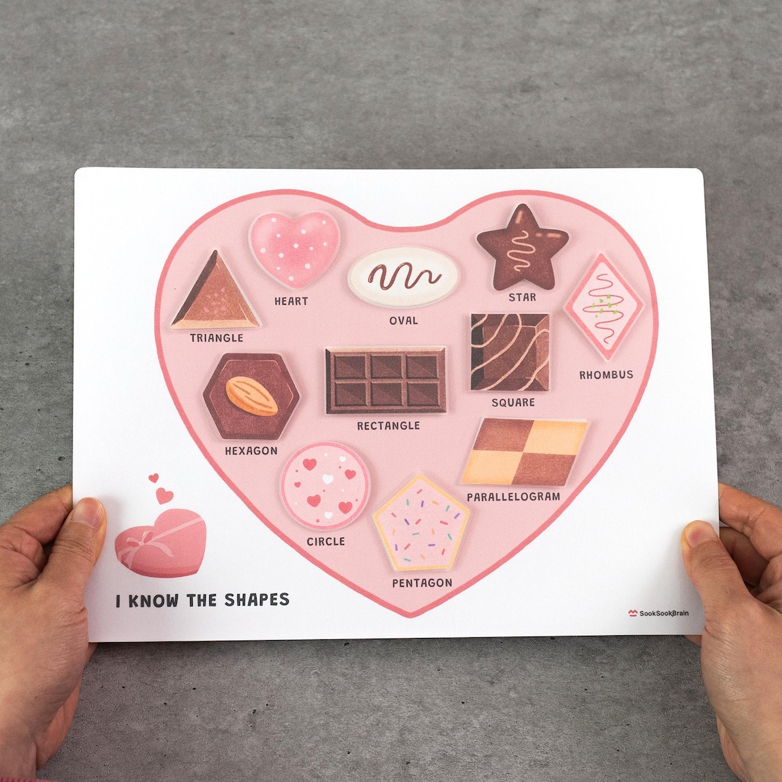 Valentine’s Day Shapes Matching Activity, Preschool Shape Sorting Game ...